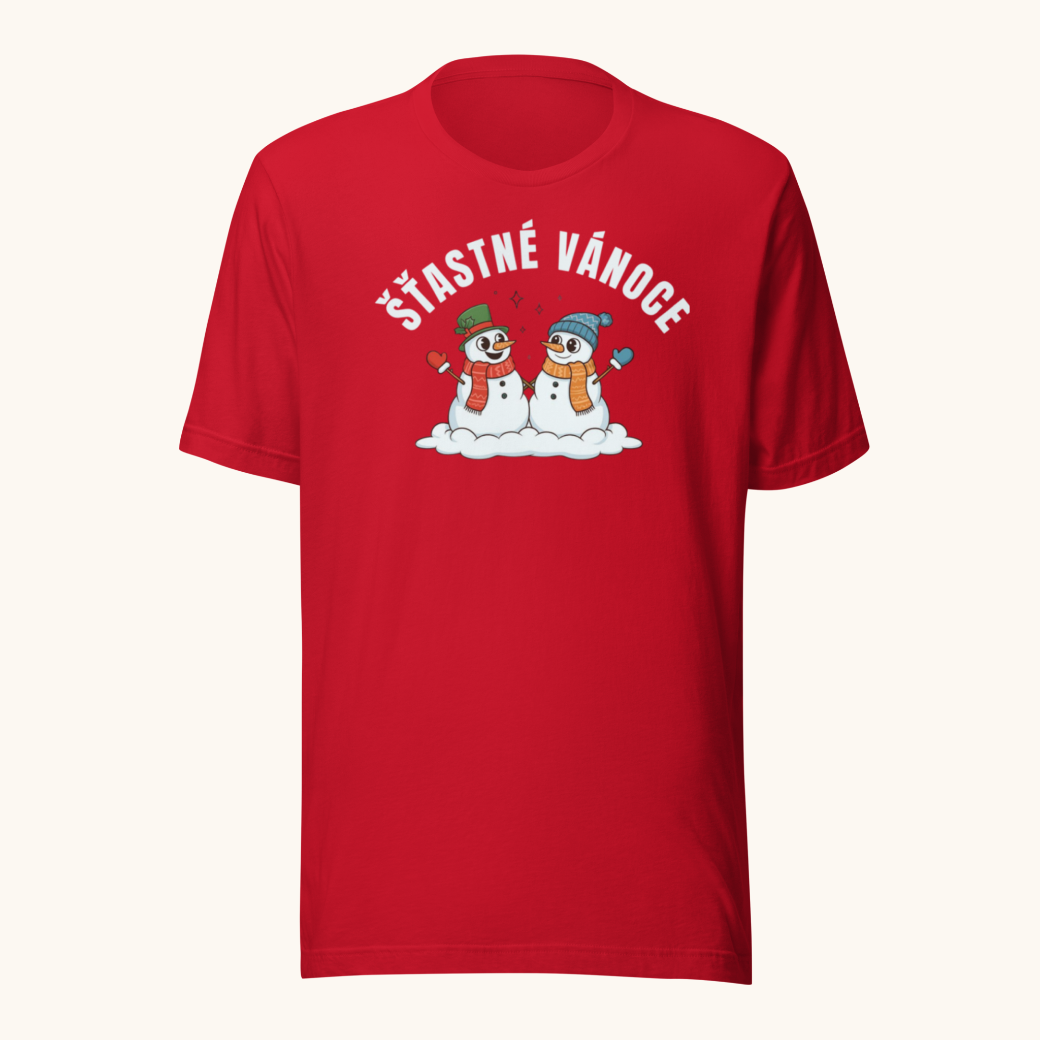Šťastné Vánoce Snowmen – Unisex T-Shirt | Czech Christmas Apparel ...